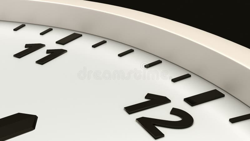 Macro View Showing Rotating Clock Face at an Angle. Stock Footage ...