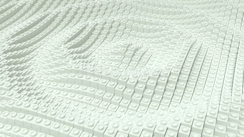 Ripples Made of White Blocks. Stock Video - Video of object, flowing ...