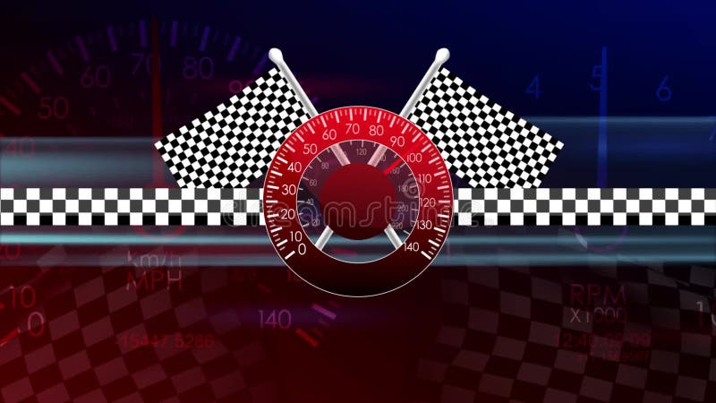 Loop-Ready Racing Flags Waving Speedometer Seamless Loop Motion ...