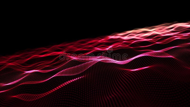 Loop Red Dot Wave Digital Abstract Background Stock Footage - Video of ...