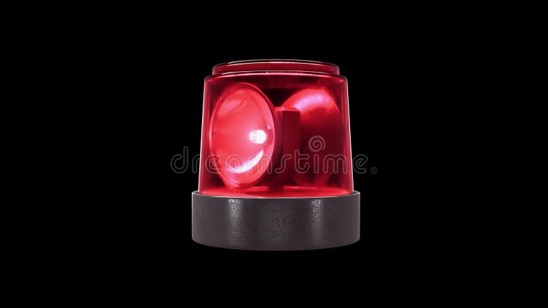 Loop Red Warning Light with Spots and Alpha Channel Stock Video - Video ...