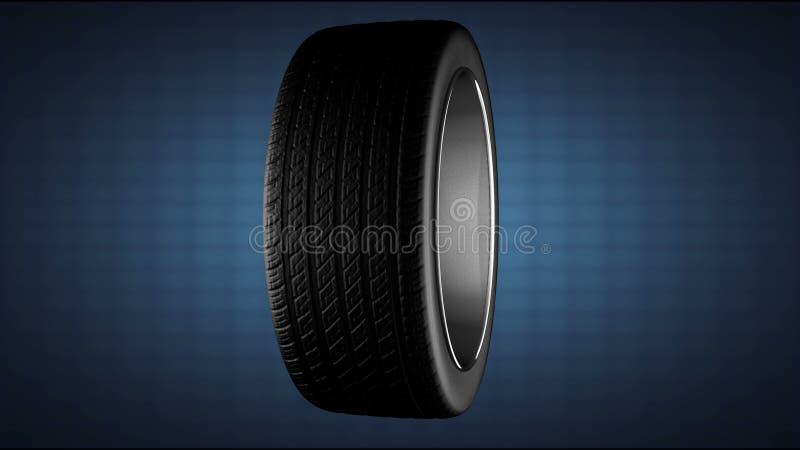 Loop Rotating Wheel on Blue Background Stock Video - Video of ...