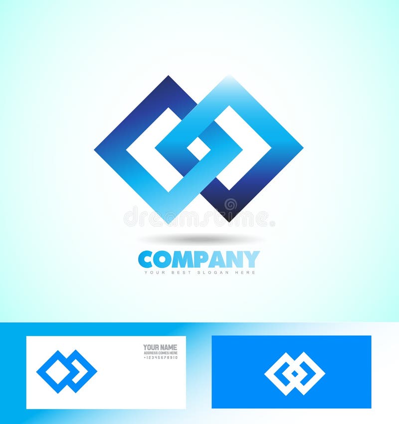 Loop Seamless Square Rhombus Logo Stock Vector - Illustration of shape ...