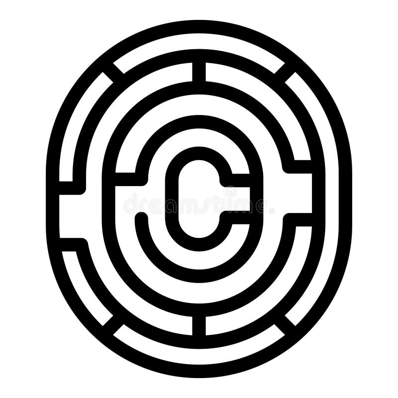 Loop Signature Icon Outline Vector. Id Scanner Stock Vector ...