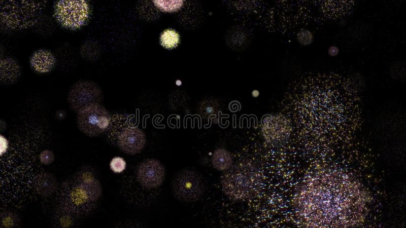 Loop Spark Particles Falling Animation on Black Background Stock ...