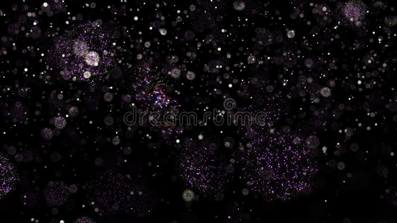 Loop Splash White Particles Animation on Black Abstract Background ...