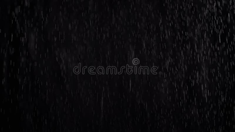 Loop, Stream Falling Raindrops, Sparks in Empty Space on a Black ...