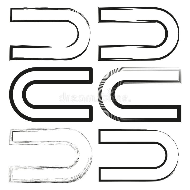 Rounded Letter Logo E Symbol Icon Stock Vector - Illustration of black ...