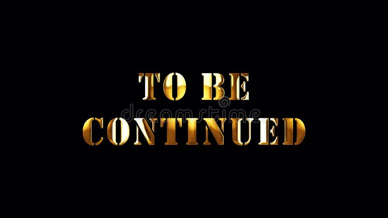Loop To Be Continued Golden Shine Light Motion Text Stock Video - Video ...