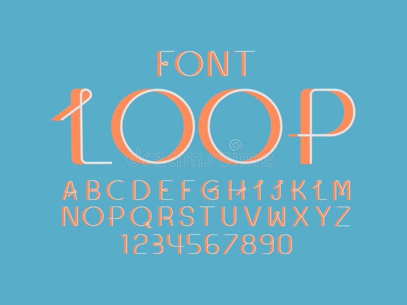 Loop font. Vector alphabet stock vector. Illustration of graphic ...