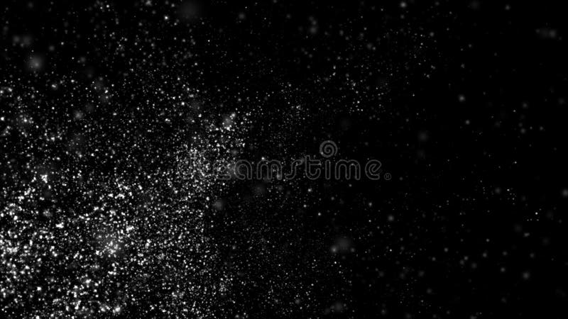 Loop White Dust Particles Animation on Black Abstract Background Stock ...