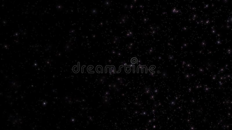 Loop White Star Particles Flow Up on Black Background Stock Video ...