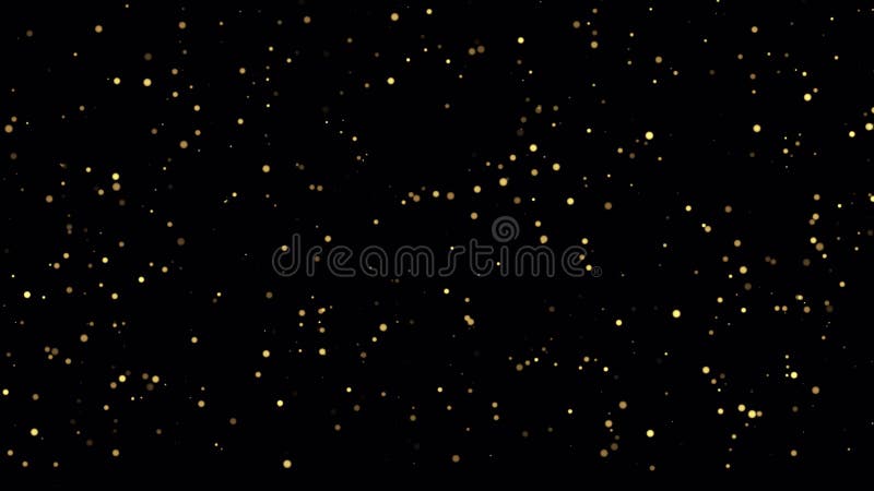 Loop Yellow Orange Particles Falling Down Abstract Background Stock ...