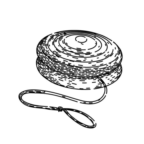 Loop Yo Yo Sketch Hand Drawn Vector Stock Vector - Illustration of ...