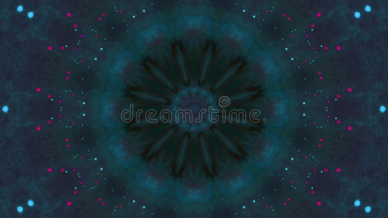 Loopable Abstract Colorful Kaleidoscope Circle Background with Particle ...