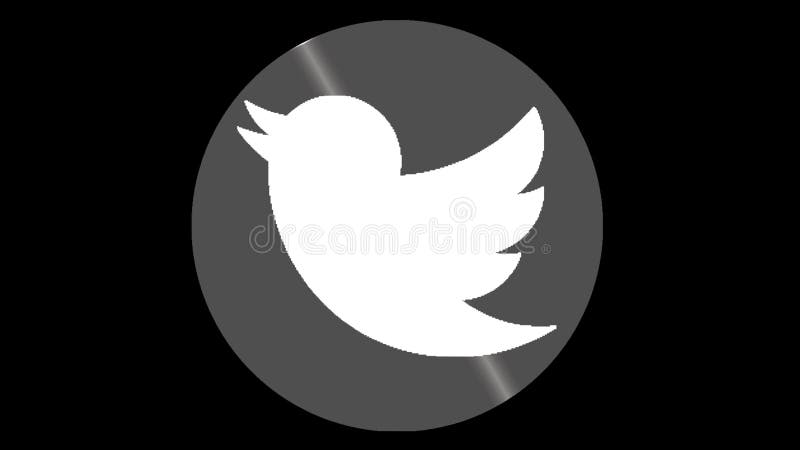 Loopable Animated Twitter Logo Rotating in Alpha Channel UHD Resolution ...