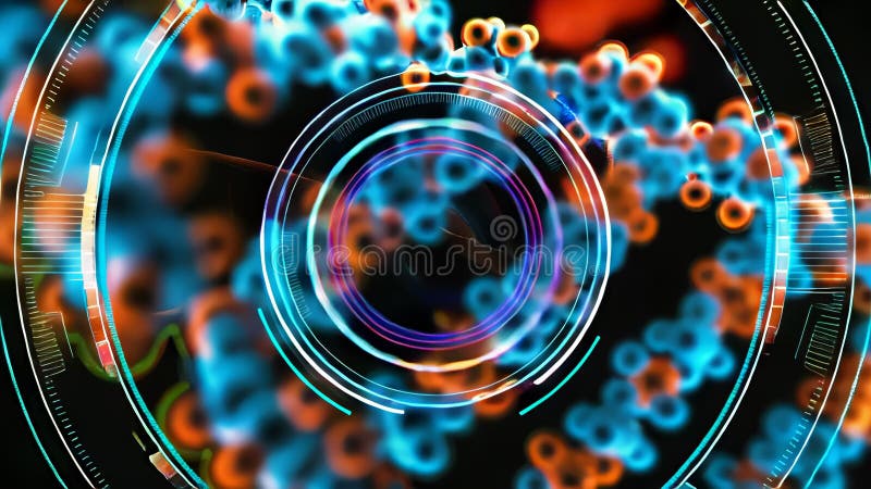 Loopable Animation DNA Helix Structure Moving Across Screen Under ...