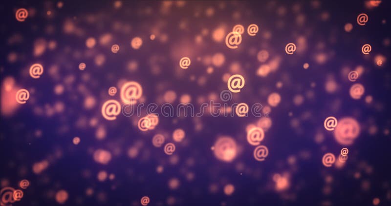 Loopable Animation Modern Moving Orange Email Icons Background. Stock ...