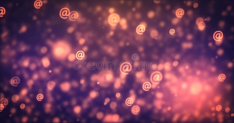 Loopable Animation Modern Moving Orange Email Icons Background. Stock ...