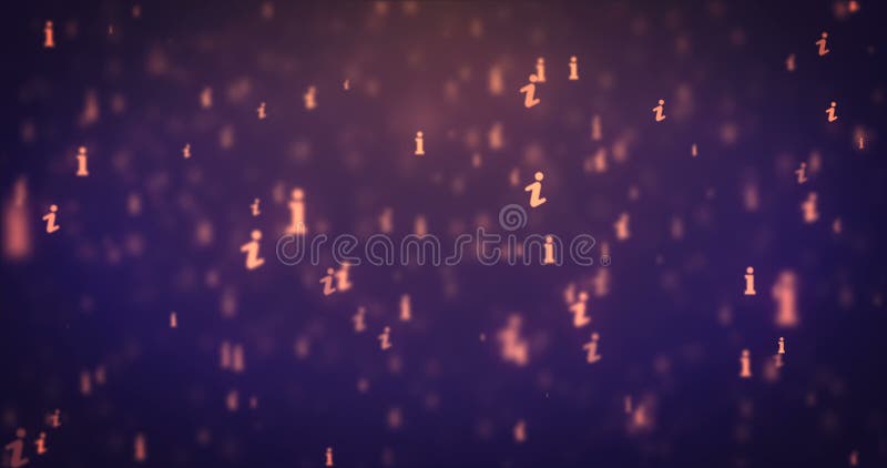 Loopable Animation Modern Moving Orange Info Icons Background. Stock ...