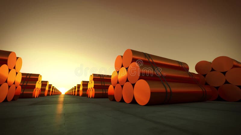 Loopable Animation of Cylindrical Copper Billets. Copper in Its Purest ...