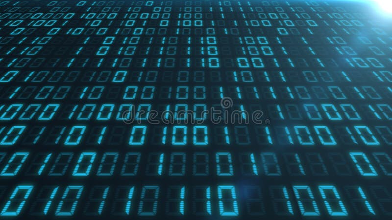 Loopable Binary Code Animation from Above at an Angle Stock Footage ...