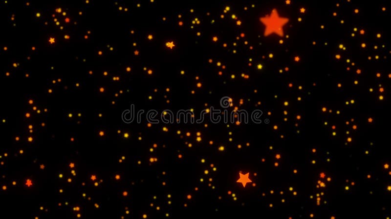 Loopable Circle Orange Falling Down Glow Star Particles Stock Video ...