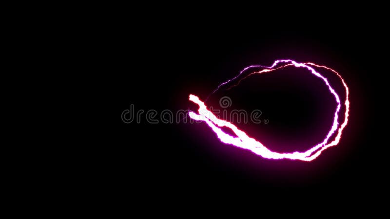 Loopable PURPLE RED Neon Lightning Bolt Infinity Symbol Shape Flight on ...
