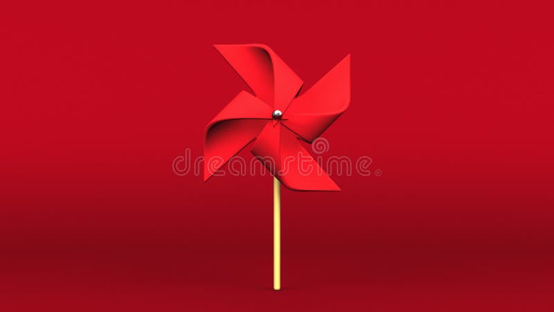 Loopable Red Pinwheel on Red Background Stock Video - Video of natural ...