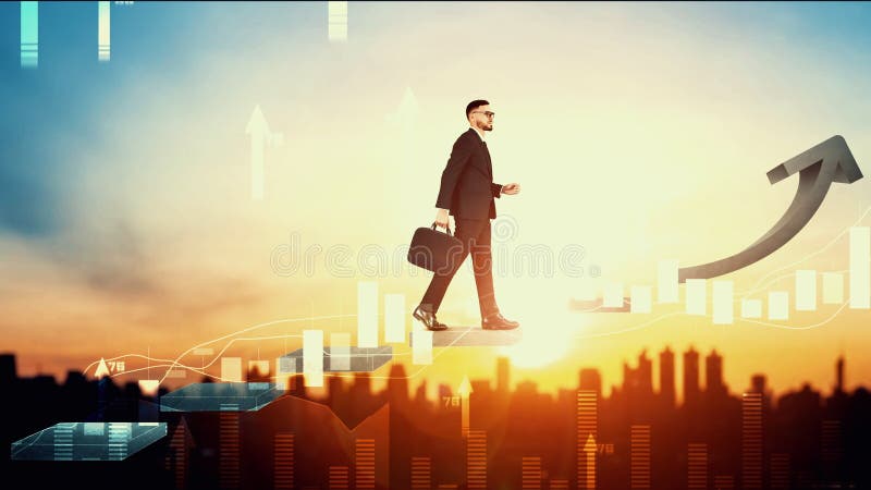 Loopable Video of Business Growth Potential Concept with Virtual ...