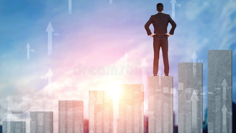 Business Growth Potential Concept with Virtual Graphic of Financial ...