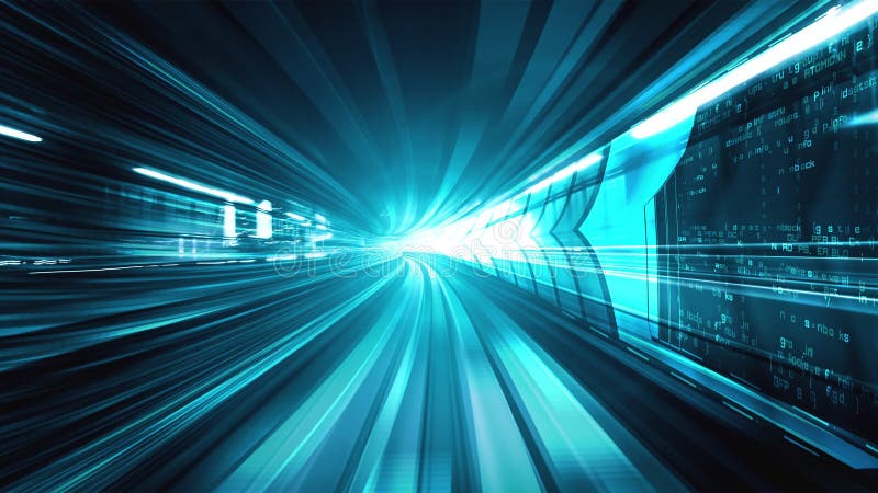 Loopable Video of Digital Data Flow on Road in Concept of Program ...