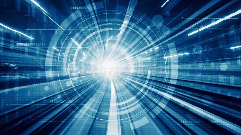 Loopable Video of Digital Data Flow on Road in Concept of Program ...