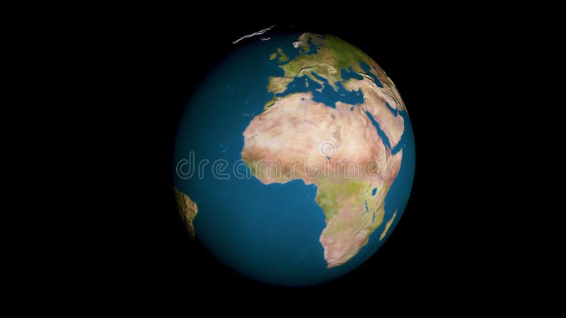 Loopable Video of Planet Earth in Its Rotational Motion Stock Video ...