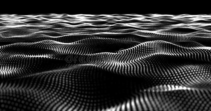 Loopable White on Black Wave Animation 4k Video. Stock Video - Video of ...