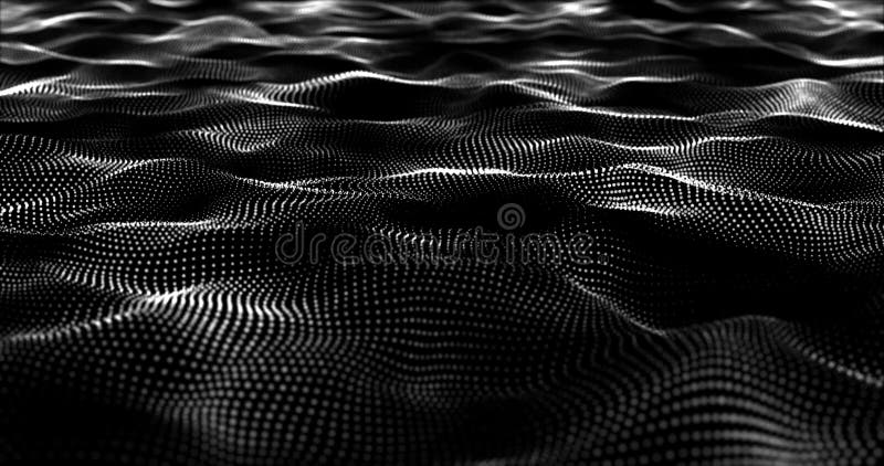 Loopable White on Black Wave Animation 4k Video. Stock Video - Video of ...