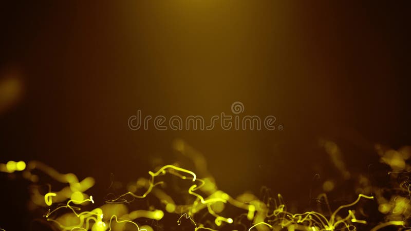 Loopable Yellow Gold Energy Light Strings Waves with Flares and Copy ...