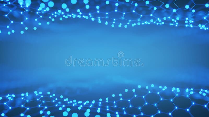 Looped Abstract Blue Wireframe Animated Background Stock Footage ...