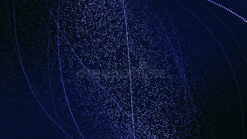 Looped Animation of Abstract Technology Structure Made of Bright ...