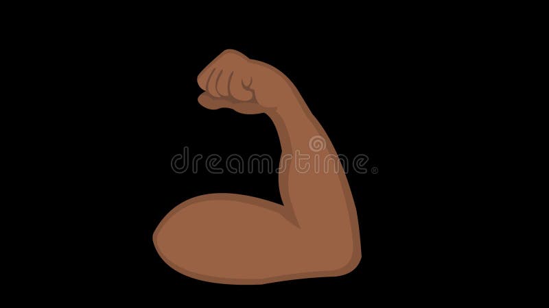 Looped Animation Brown Arm Bicep Stock Video - Video of biceps, loop ...