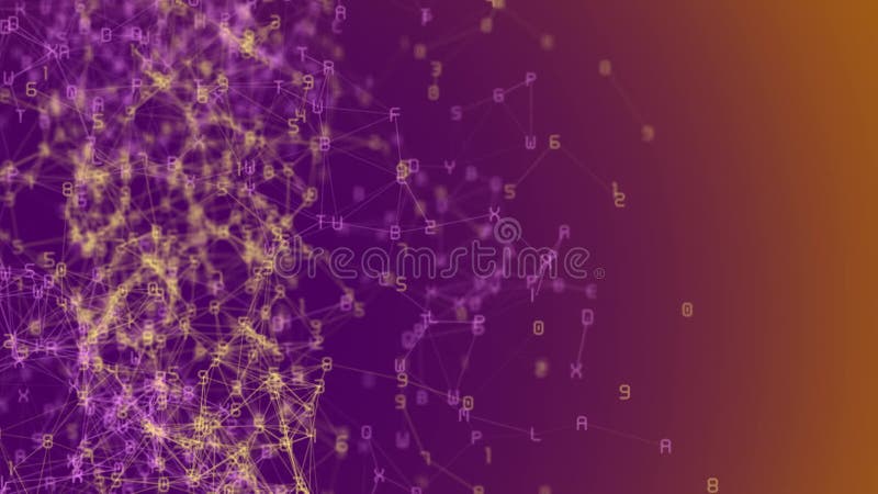 Generating Numbers. the Process of Generation by Neural Networks Stock ...