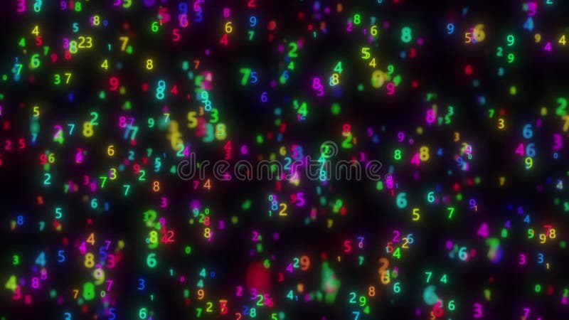 Generating Numbers. the Process of Generation by Neural Networks Stock ...