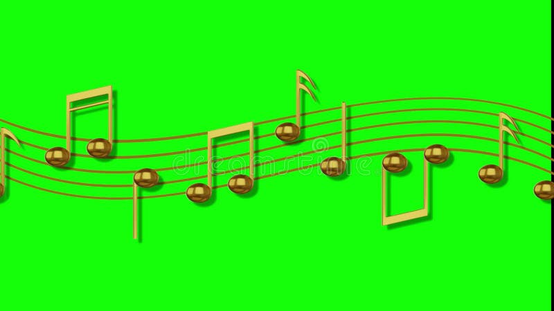 Looped Animation with Gold Musical Notes Stock Footage - Video of ...