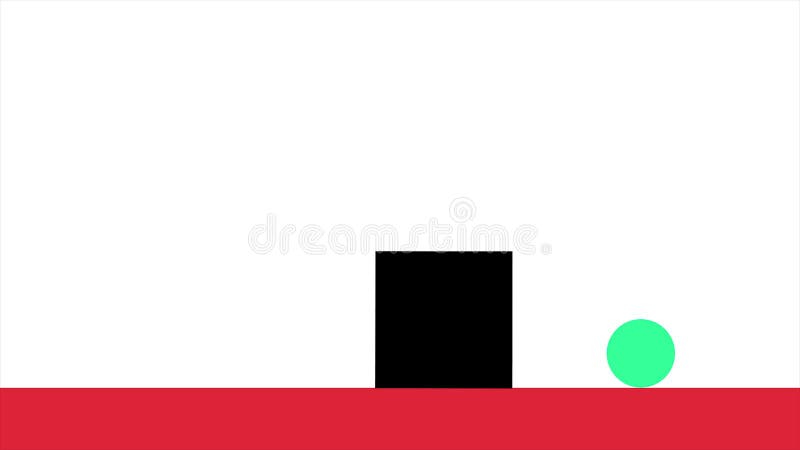 Looped Animation for Loading Status with Balls and Square Playing Ping ...