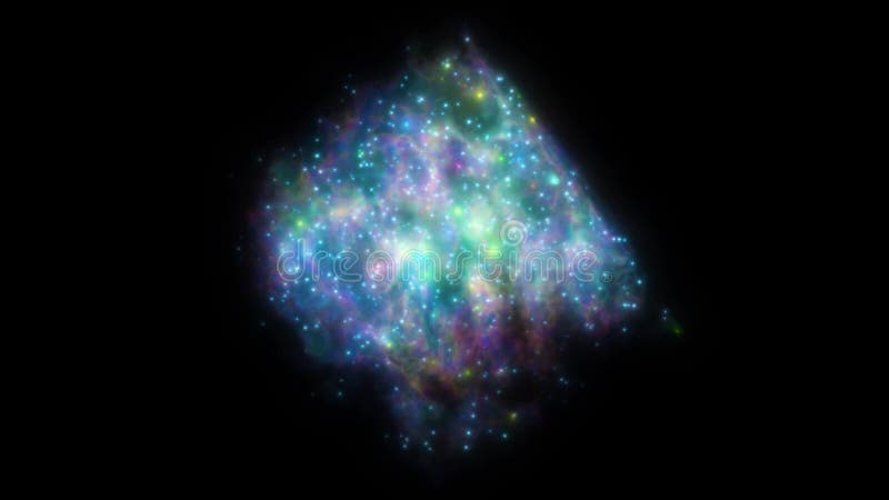 The nebula cube is turning stock footage. Video of bright - 325840076