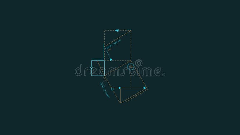 Looped Animation of Thin Line Rectangles HUD Element. Stock Video ...