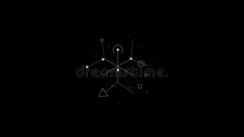 Looped Animation of Thin Lines Combination HUD Element. Stock Footage ...