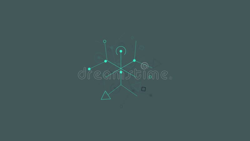 Looped Animation of Thin Lines Combination HUD Element. Stock Footage ...