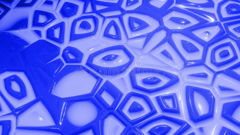 4K Seamless Loop: Abstract Blue Liquid Animation. Viscous 3D Fluid with ...