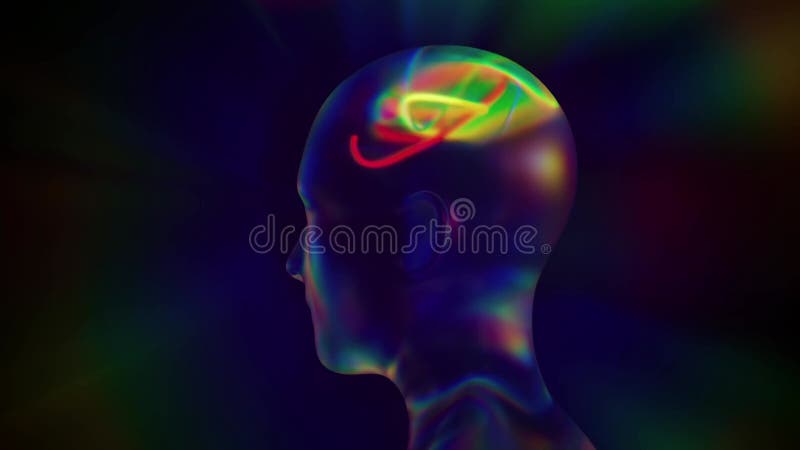 Glowing Human Consciousness Stock Video - Video of glass, petrification ...